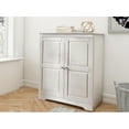 RealRooms Cubrix Solid Wood 2 Door Closed Storage Cabinet, White and ...