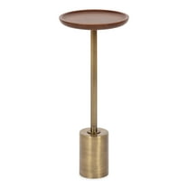Kate and Laurel Xyler Round Wood and Metal Drink Table, 10 x 10 x 24 ...