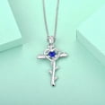 Starchenie Rose Cross Necklace, 925 Sterling Silver Crucifix Pendant ...