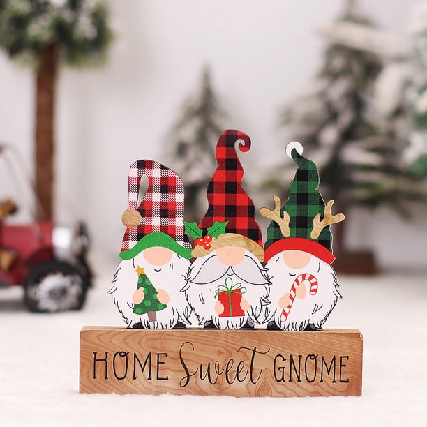 Snorda Christmas Decorations Faceless Doll Old Man Wooden Ornaments ...