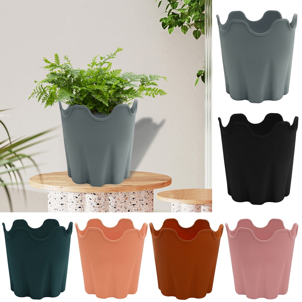 LINASHI Silicone Plant Pots Drain Hole Design Indoor Flower Planter ...