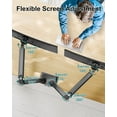 Dual Monitor Arm Desk Mount Fits 13 to 32 inch Computer Screens, Holds ...