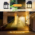 Gytobytle Solar Wall Lights Outdoor, 2 Pack, Dusk to Dawn, Waterproof ...