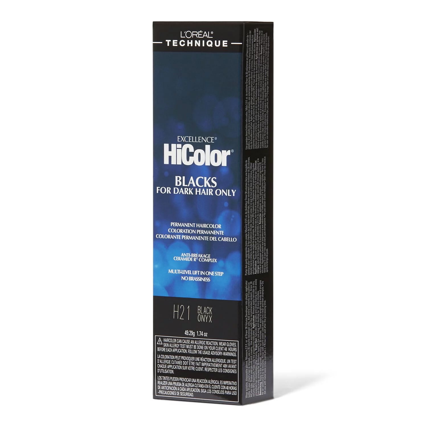 L'Oreal Excellence HiColor Blacks H21 Black Onyx 1.74 oz, Pack of 1, 12 ...
