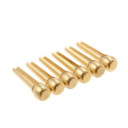 6pcs Metal Acoustic Guitar Pins Brass Guitar Strings Fixed Cone String ...