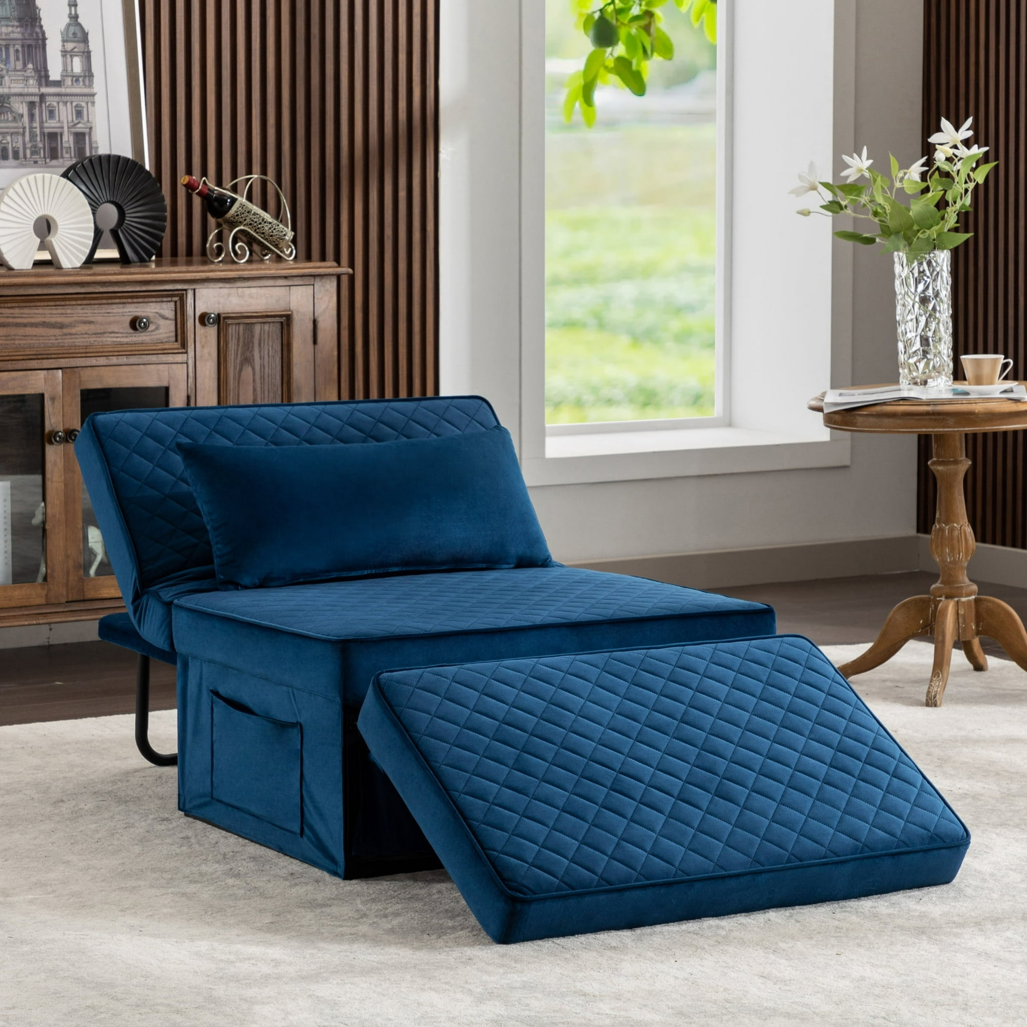 Click here for Bigsyy 4-In-1 Multi-Function Folding Ottoman Velve... prices