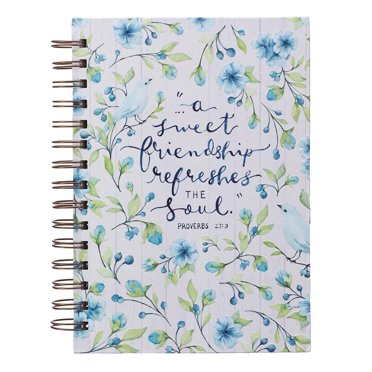 Large Hardcover Journal Blessed Is She Who Believes Floral Bird ...