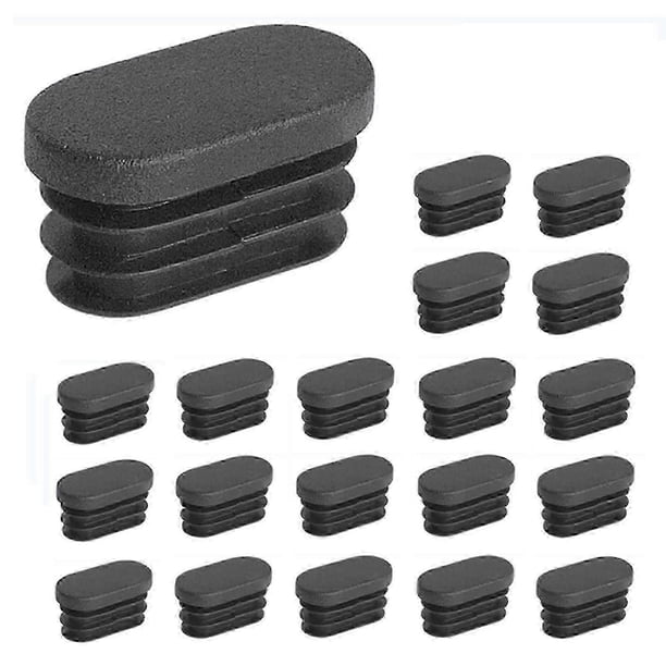 100 Pieces 15x30mm Plastic End Caps,for Furniture Feet Tubes Oval End ...