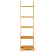 Fionafurn Foldable Wooden 4-Tier Ladder Shelf, Sturdy Shelving Unit for ...