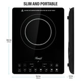 Portable Induction Cooktop Countertop Burner, 1500W Electric Induction ...