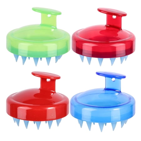4 Packs Silicone Head Scalp Massager Shampoo Brush Shower Scalp ...