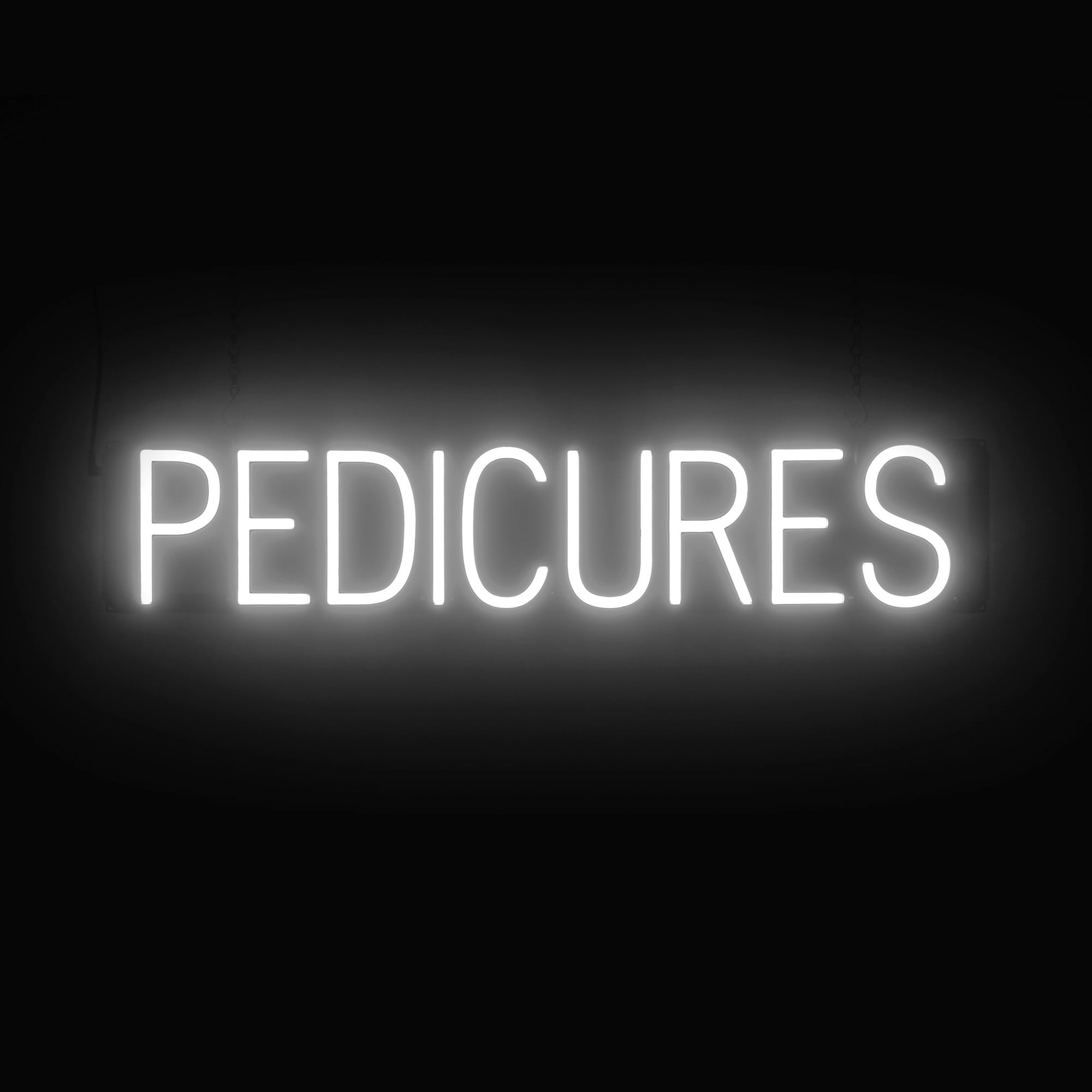 SpellBrite PEDICURES LED Sign for Business. 31.7" x 6.3" White ...