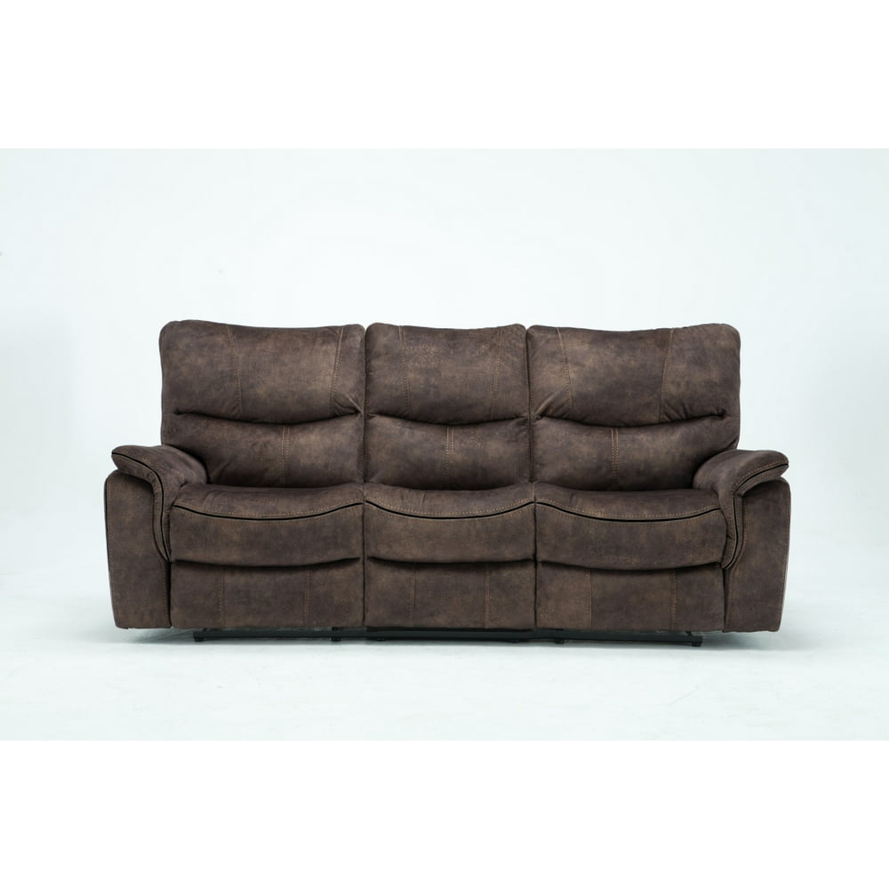 40" Elegant Dark Brown Fabric Sofa - Walmart.com - Walmart.com