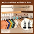 Closet Organizer with 12 Clips, Pants Hangers with Clips, Legging ...