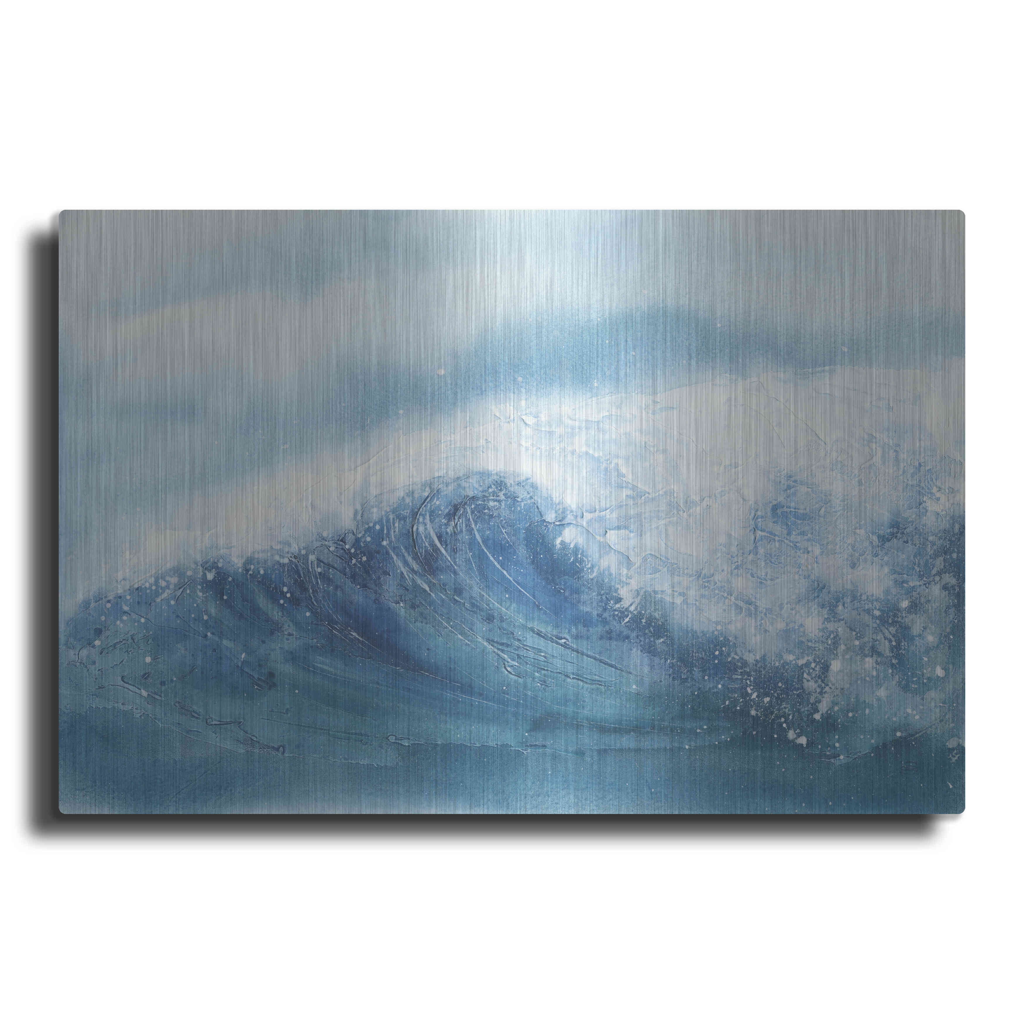 Luxe Metal Art 'Waves III' by Chris Paschke, Metal Wall Art, 16"x12 ...