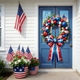 35.4x72.8 Inch Independence Day Door Cover, Red White Blue Polyester ...