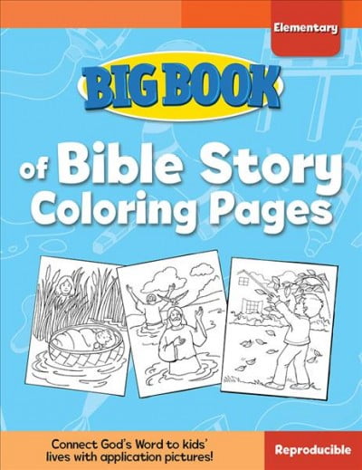 Pre-Owned Big Books: Big Book of Bible Story Coloring Pages for ...