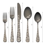 Unique Bargains 20 Pieces Stainless Steel Silverware Set Flatware Set ...