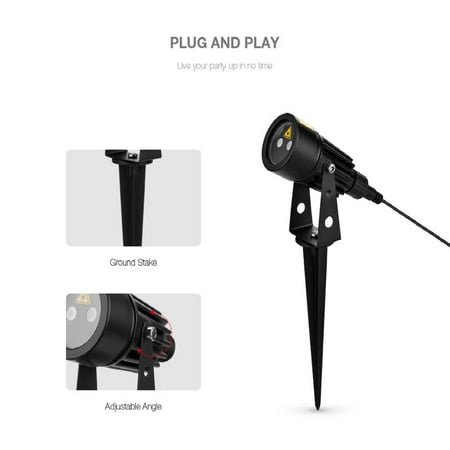 Outdoor IP65 Waterproof Projection Lamp Projector Red&Green LED ...