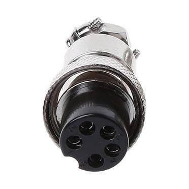 Uxcell Aviation Connector GX16 7 Pins 16mm Silver Female Wire Panel ...