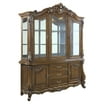 ACME Vendome Hutch and Buffet with 4 Glass Doors in Antique Pearl ...