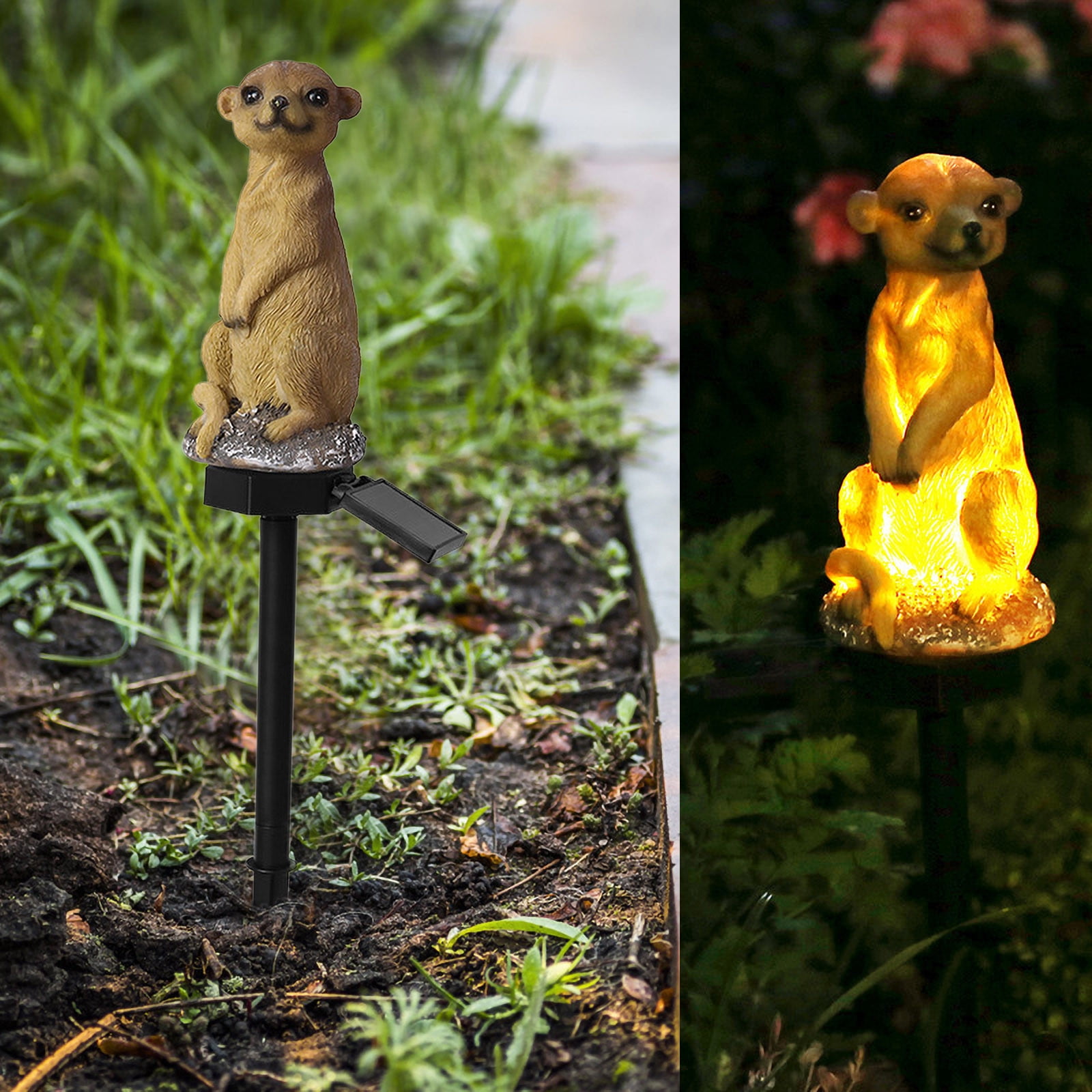 Pompotops Bright Solar Pathway Lights, Solar Resin Ground Insert Light ...