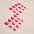 DEEHE Artificial Press On Nails Rose Red Flowers Reusable Fake Nails ...