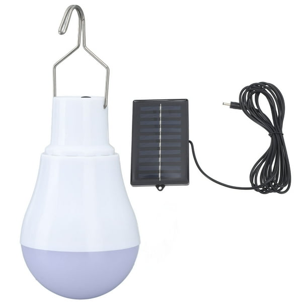 Solar Light Bulb, Solar Panel LED Bulb White Light 500mAh Battery for ...