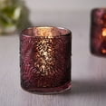 Efavormart 6 Pack Antique Burgundy Mercury Glass Candle Holders Votive