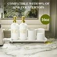 Kitchen Soap Dispenser Set Comes with Ceramics Sponge Holder, Gold ...
