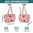DIXRUYEE Tote Handbags Casual Shoulderbags In Soft Pink Ladybug Pattern ...