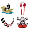 Fun Express Pirate Party Deluxe Tableware Kit for 24 Guests - Walmart.com