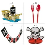 Fun Express Pirate Party Deluxe Tableware Kit for 24 Guests - Walmart.com
