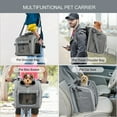 Dog Bike Basket, Expandable Soft-Sided Pet Carrier Backpack with 4 Open ...