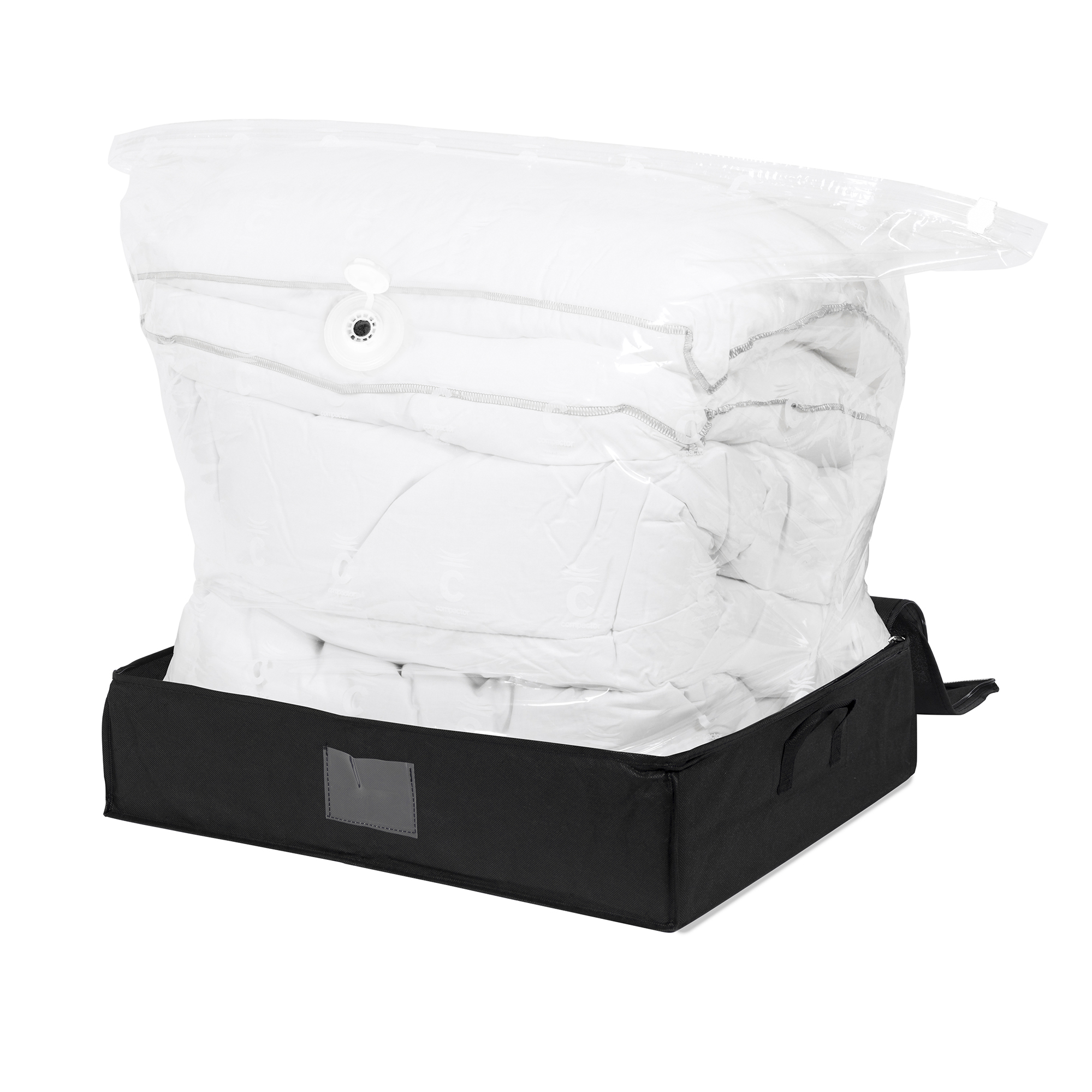 Semi-Rigid Vacuum Storage Box, L, Black, Compress Range, By Compactor ...