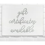 Darware Gift Certificates Available Sign, Wood Decorative Retail Store ...