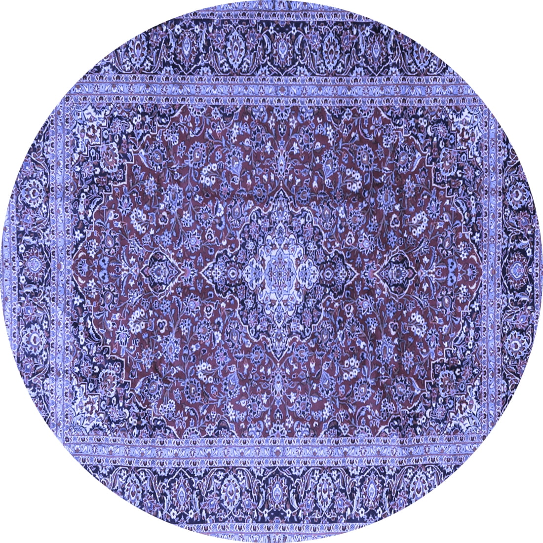 Ahgly Company Indoor Round Persian Blue Traditional Area Rugs, 8' Round ...