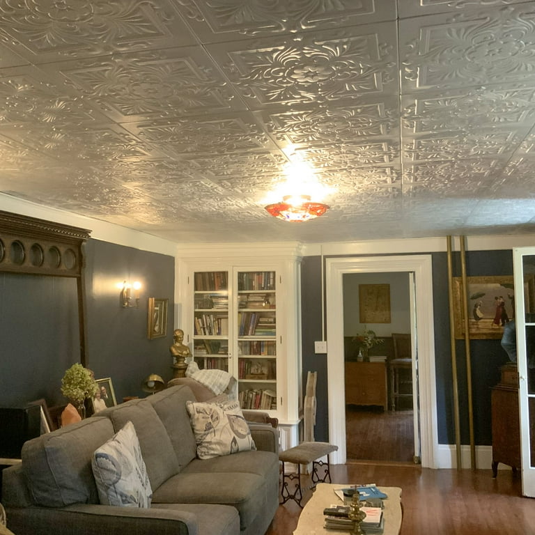 Bronze Tile Ceiling Living Room