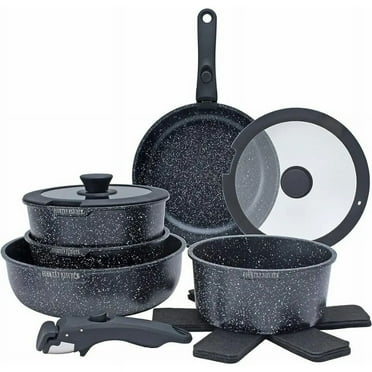 Ecolution Titanium Ceramic Easy Clean Endure Nonstick Cookware Set, 8 ...