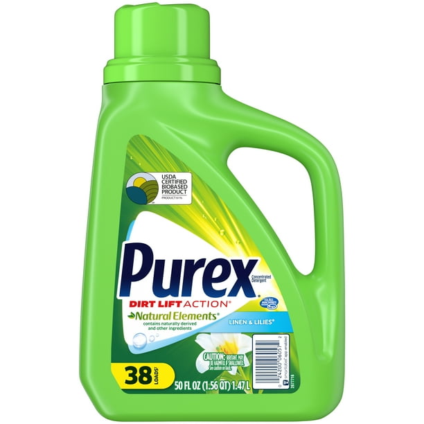 Purex Liquid Laundry Detergent, Natural Elements Linen & Lilies, 50 ...
