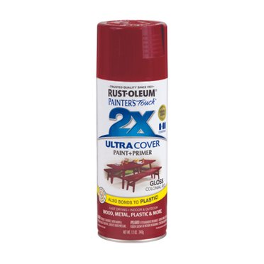 Painter's Touch 2X 12 Oz Colonial Red Cover Spray Paint Satin [Set of 6 ...