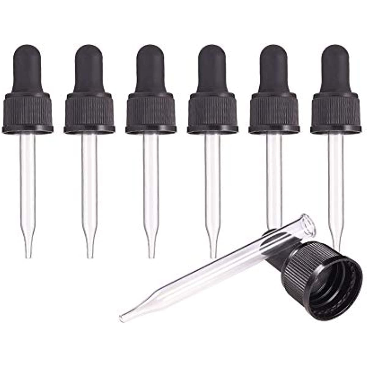 Set of 12 Glass Eye Droppers for Essential Oil 20ml Pressure Rotating ...