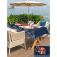 Cherry Blossom Crane Rectangle Outdoor Tablecloth with Umbrella Hole ...