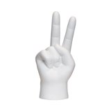 Interior Illusions Plus White Peace Sign Tabletop - 8" tall - Walmart.com