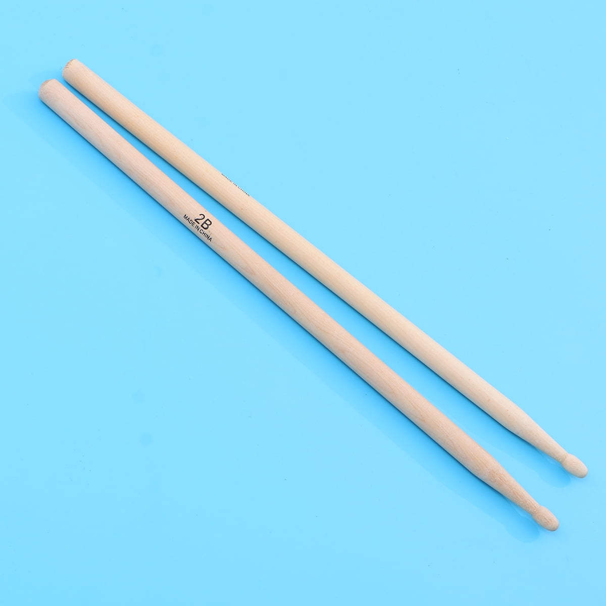 Frcolor Pair of Heavy Wooden 2B Drumsticks Drum Sticks - Walmart.com