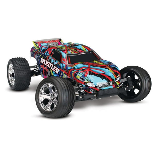 Traxxas Rustler 1/10 Stadium Truck, Hawaiian Edition, Rtr W/ Id Truck ...