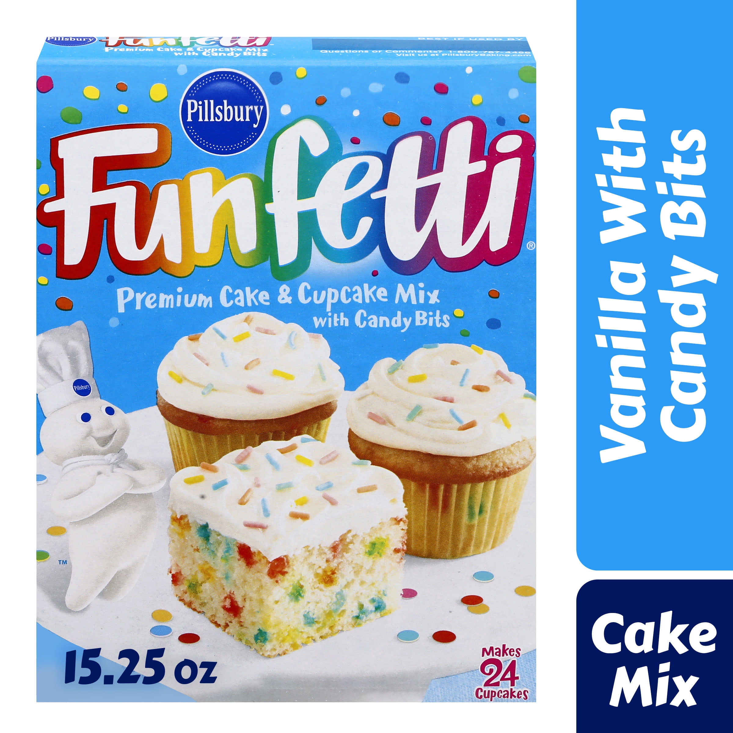 Pillsbury Funfetti Cake Mix With Candy Bits 15 25 Oz Box Walmart Pillsbury Funfetti Cake Mix With Candy Bits 15 25 Oz Box Walmart