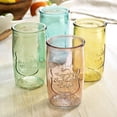 Colored Glassware, Ice Cold Drinking Glasses Set of 4 – 18 Oz Vintage ...