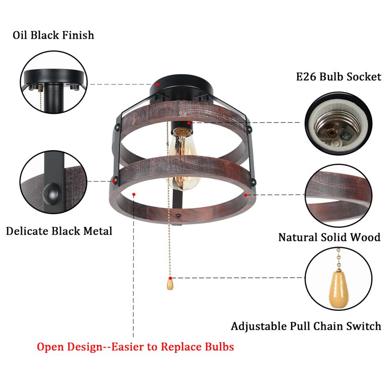 Small Ceiling Light Fixtures With Pull Chain | Shelly Lighting