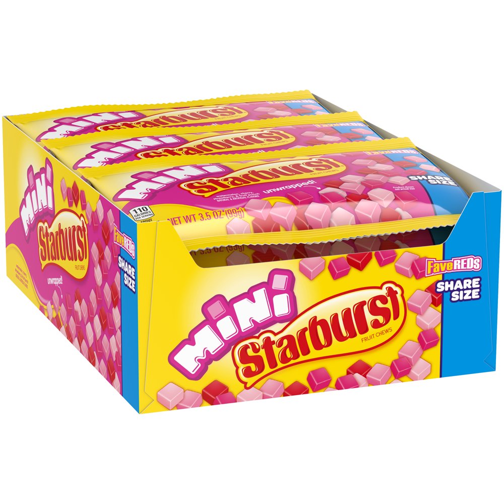 Starburst FaveRED's Minis Fruit Chews Candy, 3.5 Ounce (Pack of 15 ...